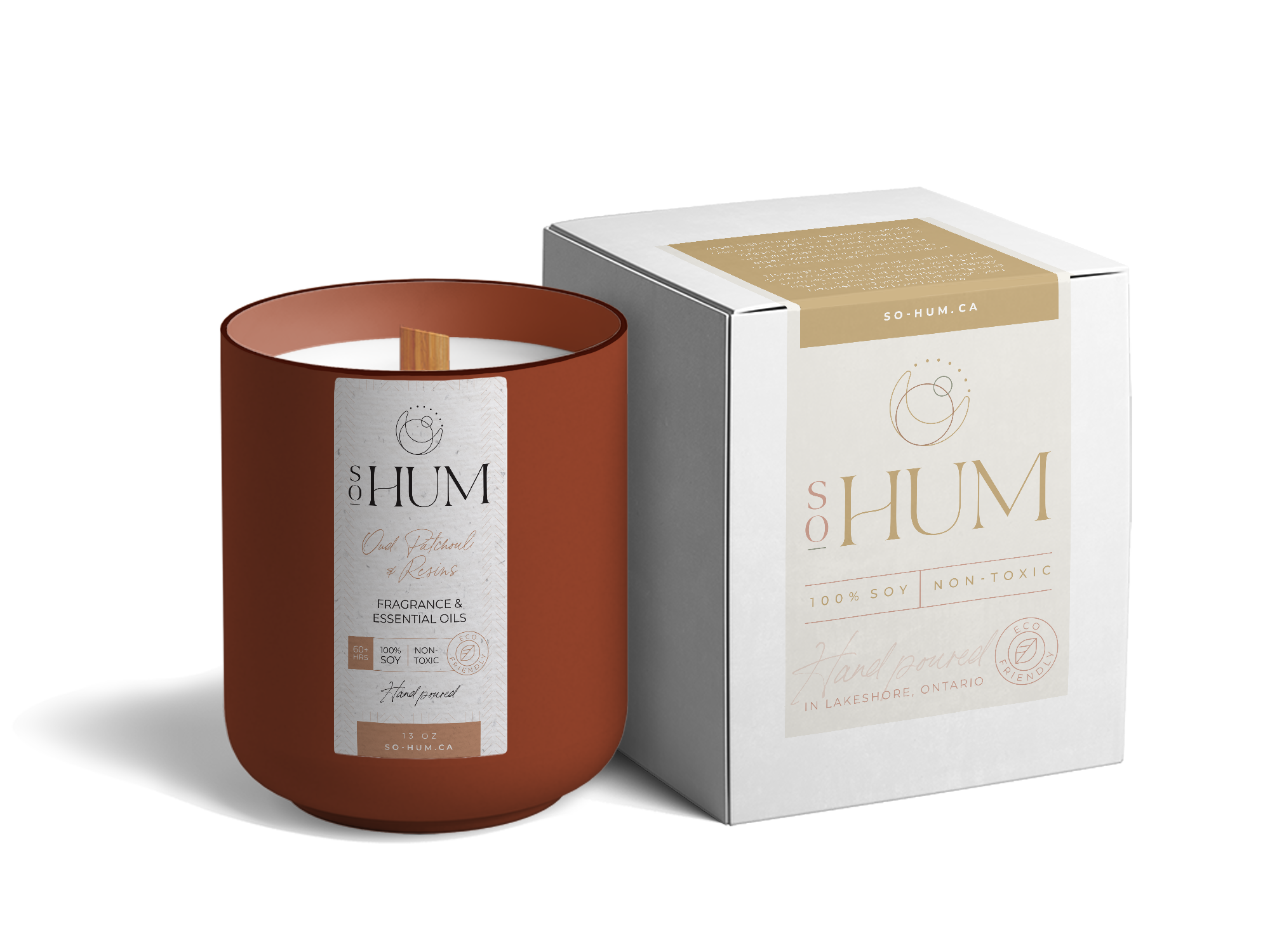 Oud Patchouli & Resins Non-Toxic 100% Soy Aromatherapy Candle – Sohum Store