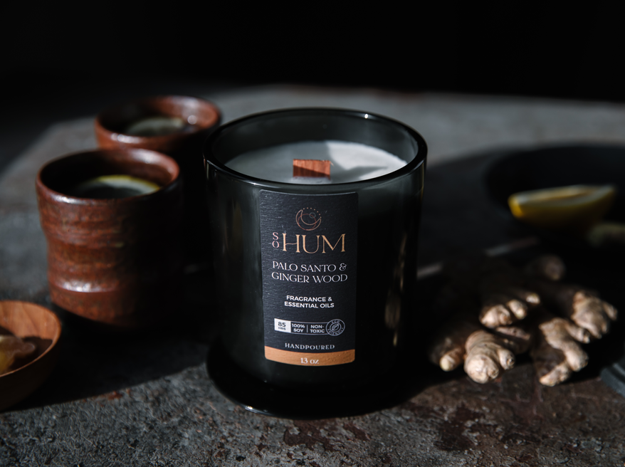 Palo Santo + Ginger Wood Non-Toxic 100% Soy Aromatherapy Candle – Sohum Store